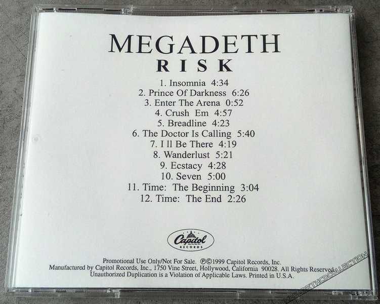 megadeth risk cd